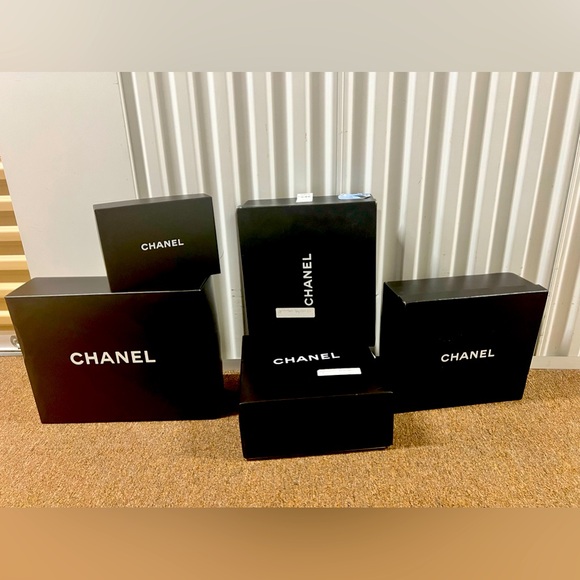 CHANEL | Storage & Organization | Chanel Black Gift Boxes Set Of 5 ...